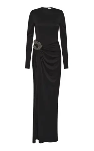 Rachel Gilbert Aspen Embellished Gown - Black