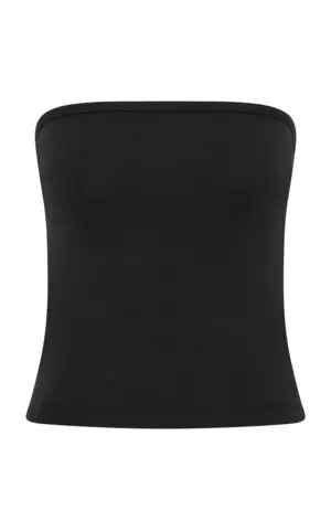 ST. AGNI Organic Strapless Cotton Top - Black