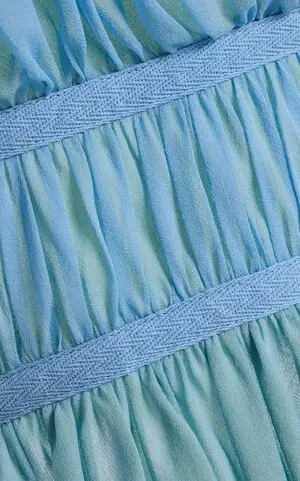 TAE PARK Pleated Wrap Chiffon Top