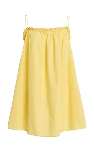 Matteau Frill Cotton Mini Cami Dress - Yellow