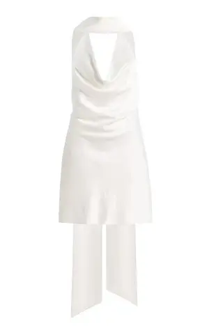 Significant Other Luka Draped Satin Mini Dress - Ivory