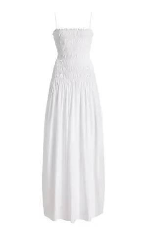 Matteau Matteau Shirred Cotton Maxi Dress White