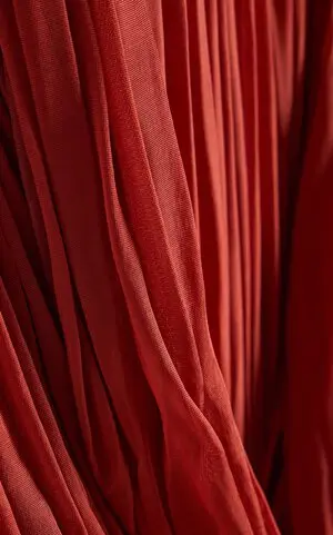 Balmain Draped Jersey Dress - Red