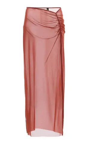 Bond Eye Claudia Mesh Maxi Skirt - Brown