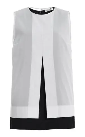 THE ROW Sleeveless Layered Cotton Top - White