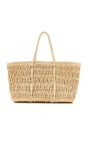 THE ROW Georgica Raffia Tote Bag - Neutral