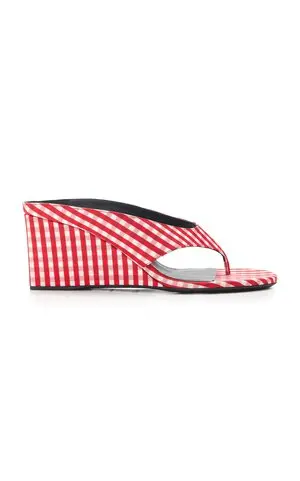 Alaïa Wedge Thong Sandals - Red