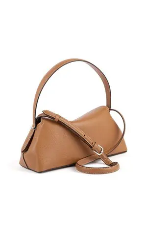 TOTEME Toteme T-Lock Leather Shoulder Bag Tan