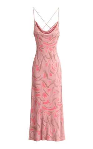 MARGHERITA MACCAPANI Printed Midi Dress - Pink