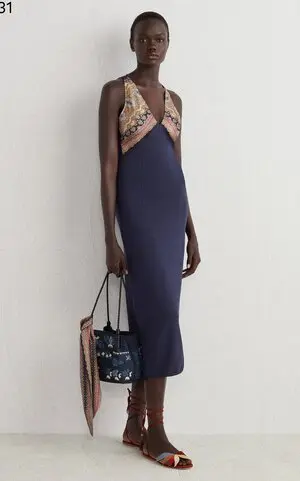 Etro Denim Libra Shopping Bag