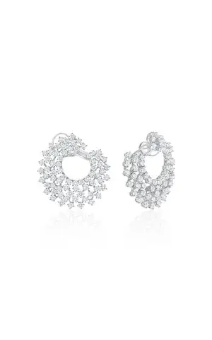 YESSAYAN 18k Gold Éclat Hoop Earrings - White