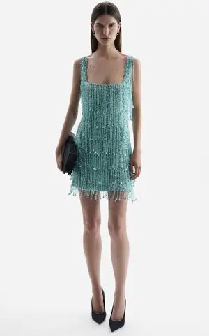 Rachel Gilbert Nala Embellished Mini Dress