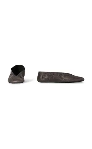 THE ROW Fay Two Textured Leather Ballet Flats