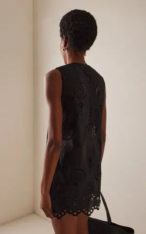 Matteau Broderie Anglaise Cotton Tie Mini Dress