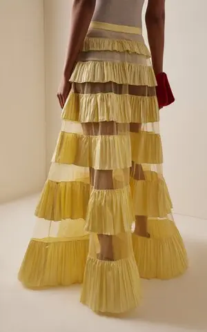 Aflalo Xorina Tiered Mesh Skirt