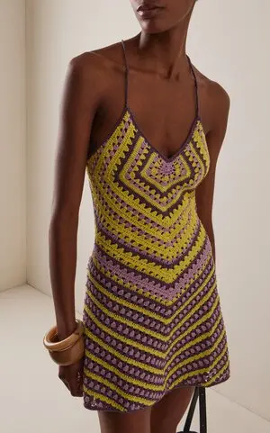 Akoia Swim Exclusive Multicolored Cotton Mini Dress