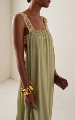 DE LA VALI Exclusive Carmela Chiffon Maxi Dress