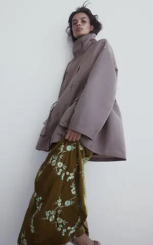 HARRIS TAPPER Embroidered Velvet Maxi Dress