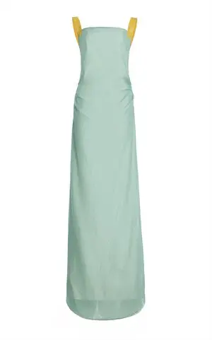 Rosie Assoulin Square Neck Sleeveless Gown - Multi