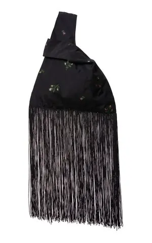 MÉLISSE The Minuit Taffeta Knot Bag - Black