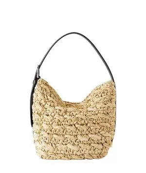 TOTEME Belted Raffia Shoulder Bag