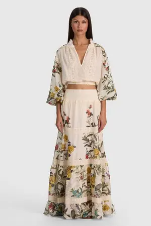 Alice + Olivia Cassie Embroidered Blouse