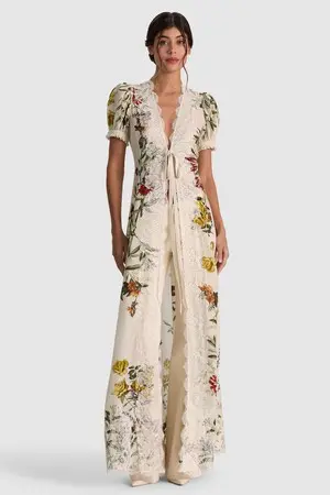 Alice + Olivia Ingrid Puff Sleeve Robe