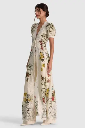 Alice + Olivia Ingrid Puff Sleeve Robe