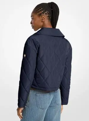 Michael Kors Cropped Quilted Jacket - Blue