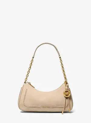 Michael Kors Nolita Medium Pebbled Leather Pochette - Natural