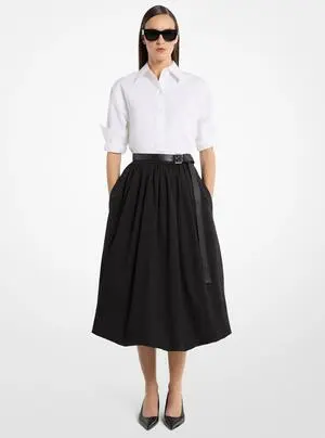 Michael Kors Cotton Poplin Bubble Skirt