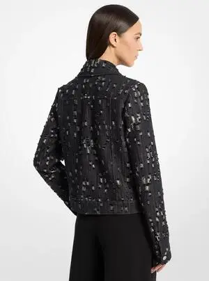 Michael Kors Frayed Denim Jacket