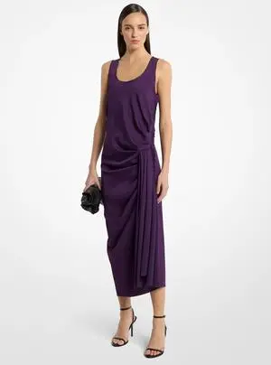 Michael Kors Draped Satin Tank Dress