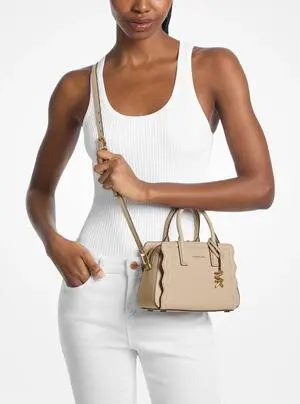 Michael Kors Laila Extra-small Pebbled Leather Convertible Crossbody Bag - Natural