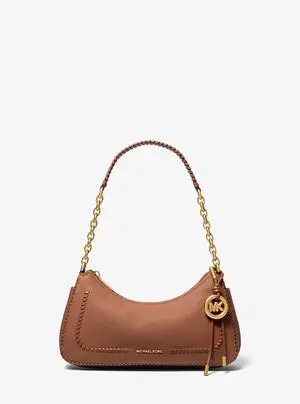 Michael Kors Nolita Medium Whipstitched Pebbled Leather Chain Pochette - Brown