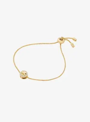 Michael Kors Pavé Logo Pendant Slider Bracelet