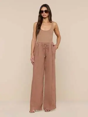 L'Agence Connie Linen Drawstring Trouser