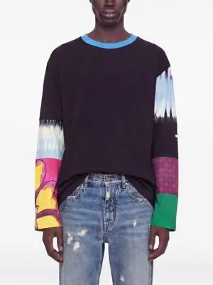 Celine Patchwork Cotton T-shirt - Multicolor