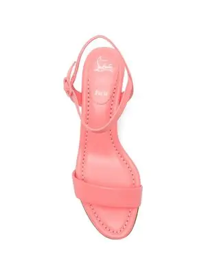 CHRISTIAN LOUBOUTIN Jane Leather Block Heel Sandals