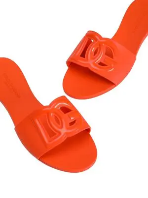 Dolce & Gabbana Dg Logo Flat Rubber Slides
