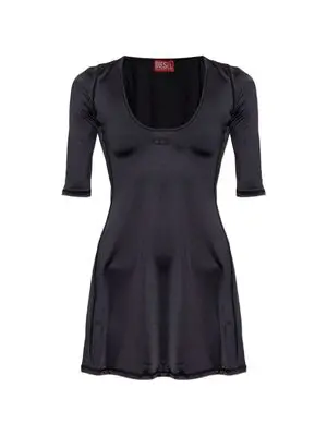 DIESEL® Mini Dress With Logo Detail - Multicolor