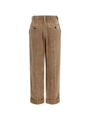 Brunello Cucinelli Pleated Corduroy Trousers - Multicolor