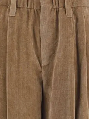 Brunello Cucinelli Pleated Corduroy Trousers - Multicolor