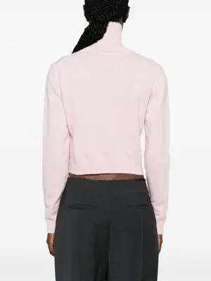 JIL SANDER Pink Wool Turtle-neck Sweater - Multicolor