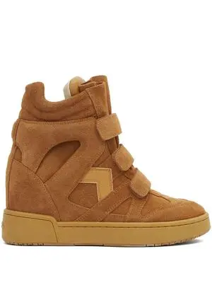 Isabel Marant Étoile Suede Paneled High-top Sneakers - Multicolor