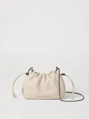 Brunello Cucinelli Mellow Mini Leather Bucket Bag - Multicolor