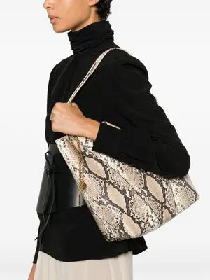 Chloé Snakeskin Effect Leather Tote Bag - Multicolor