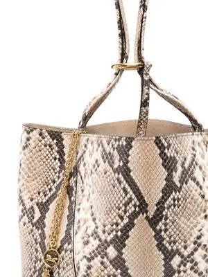 Chloé Snakeskin Effect Leather Tote Bag - Multicolor