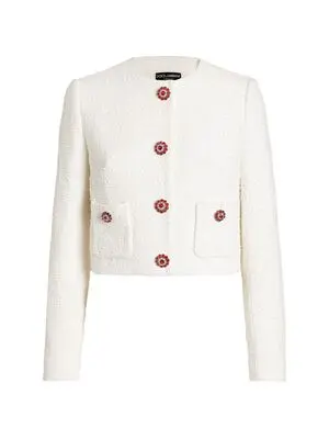 Dolce & Gabbana Jewel Button Tweed Jacket