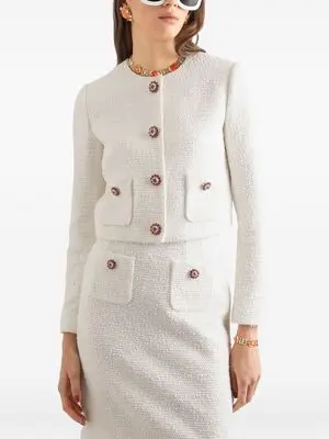 Dolce & Gabbana Jewel Button Tweed Jacket